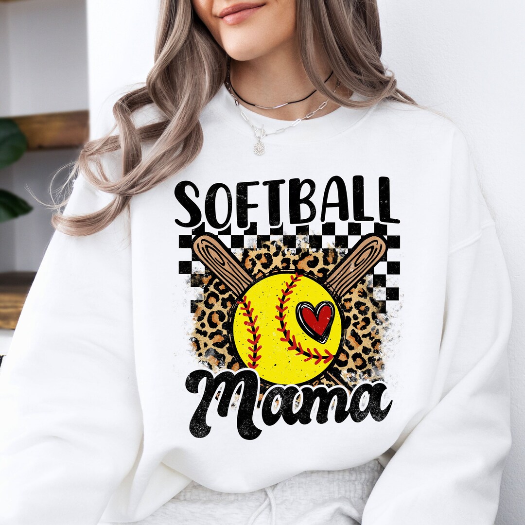 Retro Softball Mama PNG, Leopard Softball Png PNG, Softball Mom Png ...