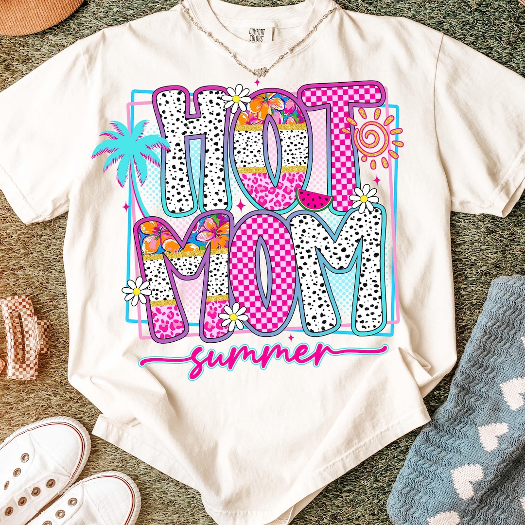 Hot Mom Summer Png Preppy Girly Summer Png Vacation Png Retro Summer