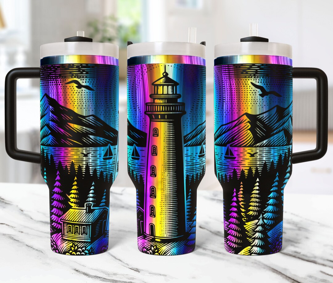 Lighthouse Tumbler Wrap Laser Svg 40oz Laser Engraved Tumbler Wrap ...