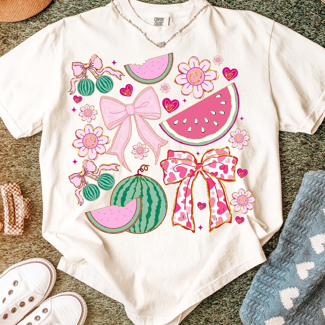 Watermelon Coquette Summer PNG, Preppy Girly Summer Png Trendy Summer ...