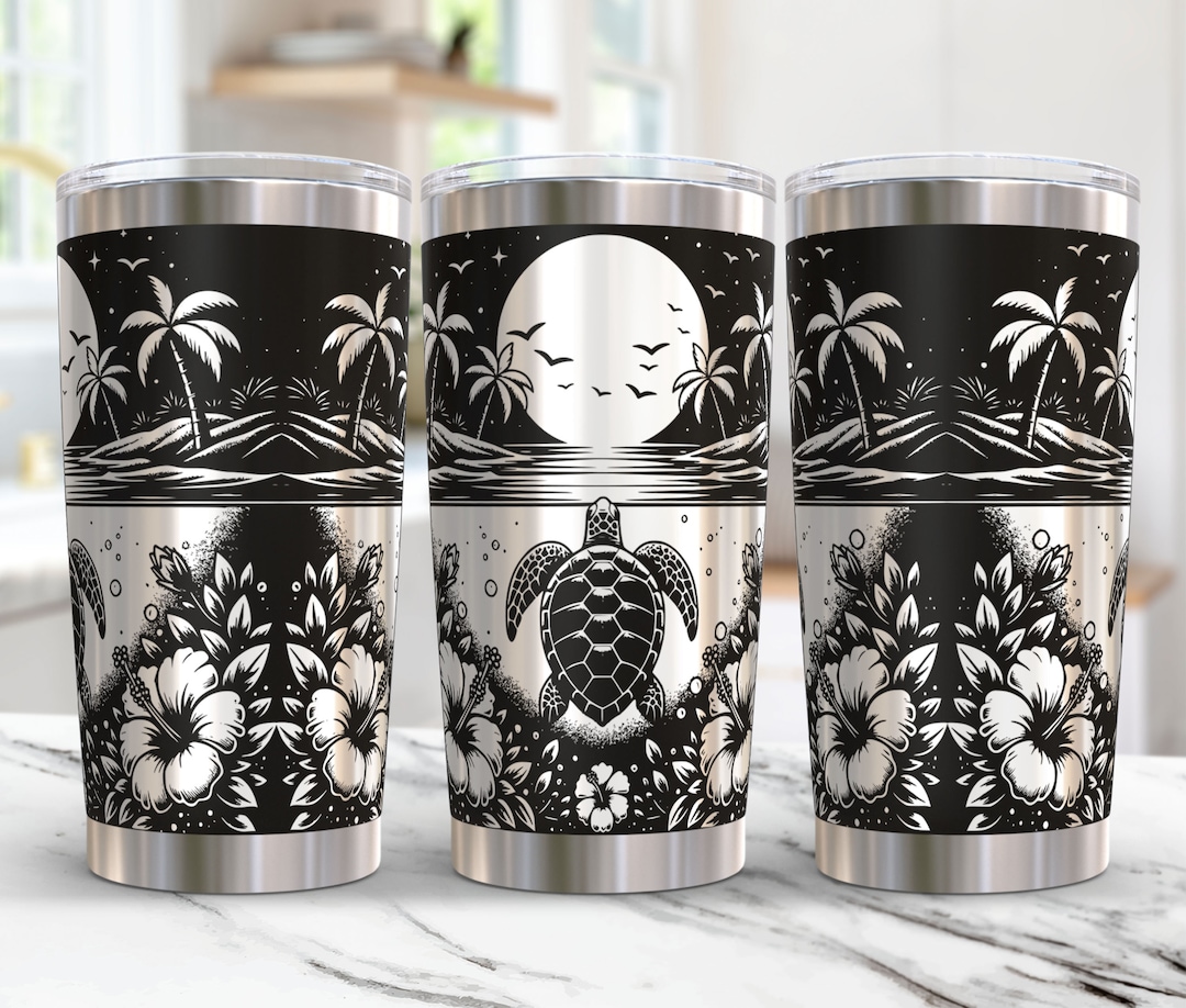 Turtle Tumbler Wrap Laser Svg 20oz Laser Engraved Baby Turtle Tumbler ...