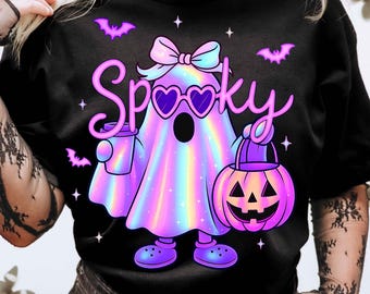 Cute Pink Neon Spooky Ghost Png, Boo Bow Png, Neon Halloween PNG, Boo ...