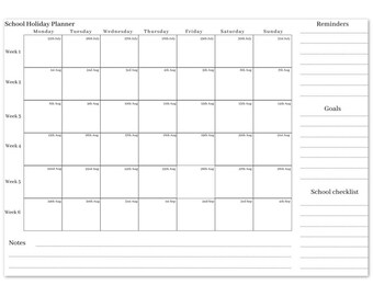 A3 Week Planner - Etsy