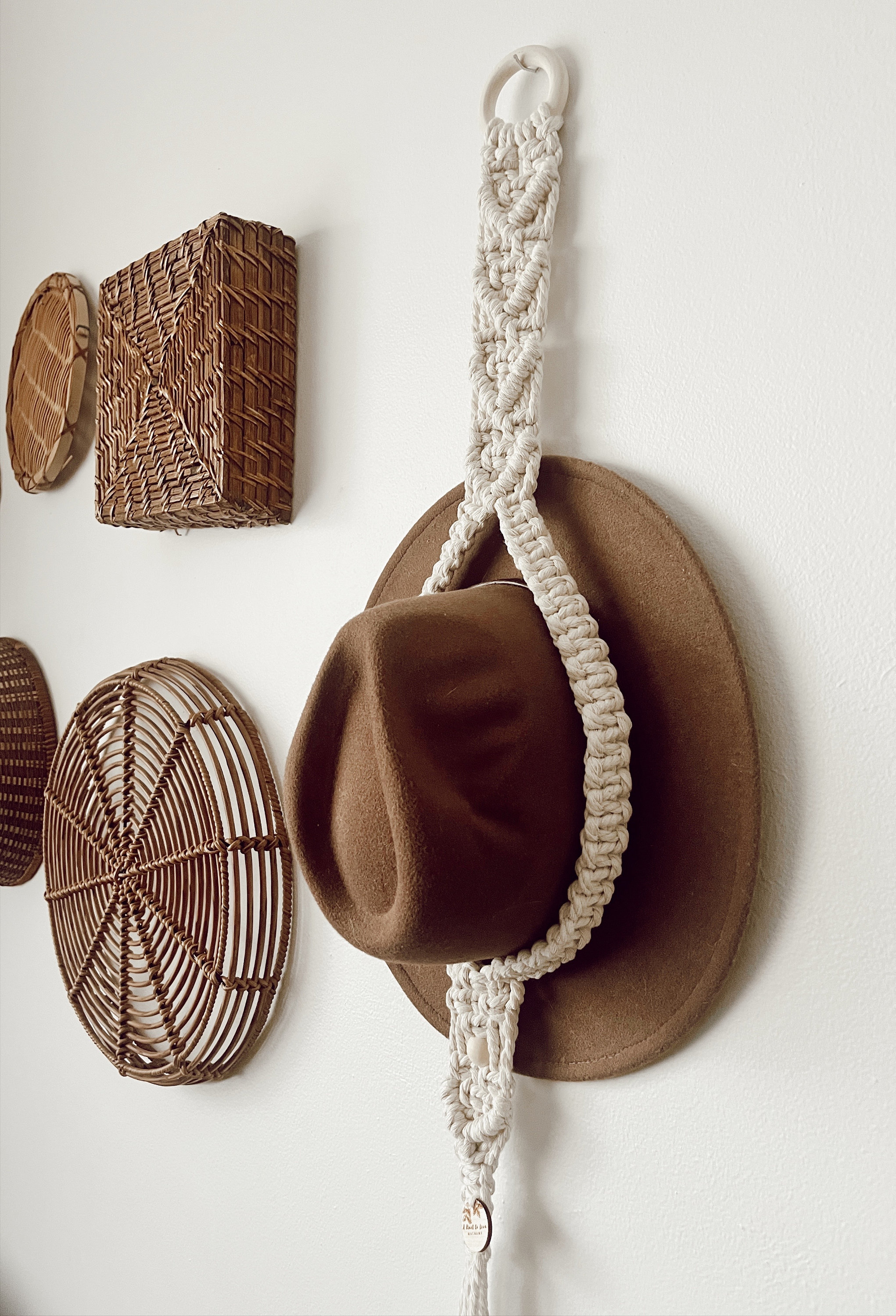 Sienna Hat Hanger Macrame Wall Hat Decor / Boho Hat Accessory - Etsy