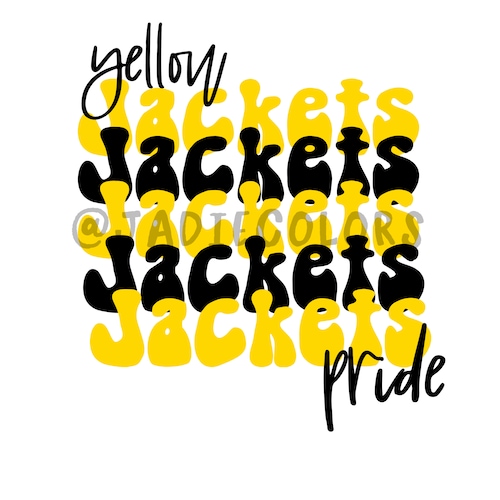 Yellow Jackets Sublimation Design Yellow Jackets Sports - Etsy
