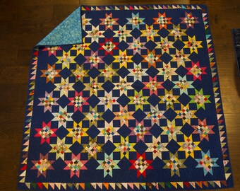 Blue Star Quilt - Etsy