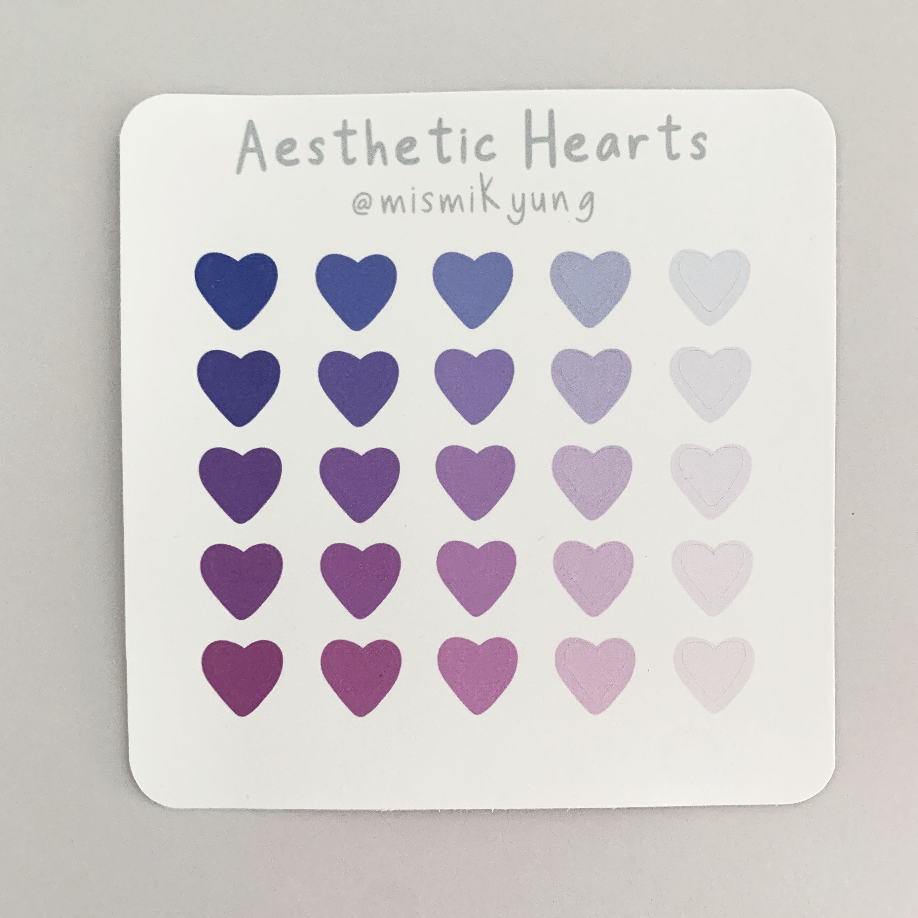 Aesthetic Hearts Sticker Sheet | Etsy