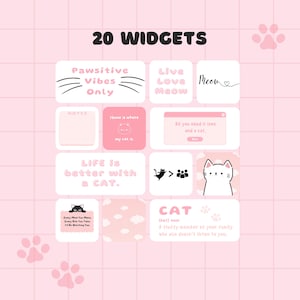 Pink Cat Lover iPad Ios Theme: App Icons, Widgets, Wallpaper (digital ...