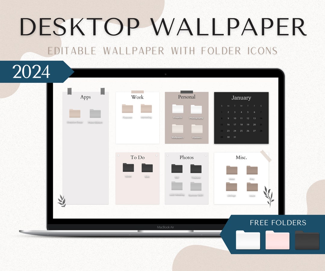 Editable Desktop Wallpaper for Mac & Windows 2022 Desktop Wallpaper ...