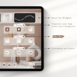 Ios 18 Aesthetic Theme for Ipad, Ios App Icons Pack, Widgets, Home ...
