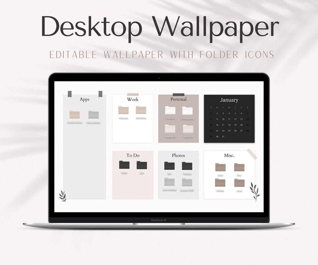 Editable Desktop Wallpaper for Mac & Windows 2022 Desktop - Etsy Singapore