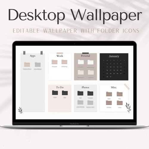 Desktop Wallpaper Organizer Editable Folder Icons - Etsy