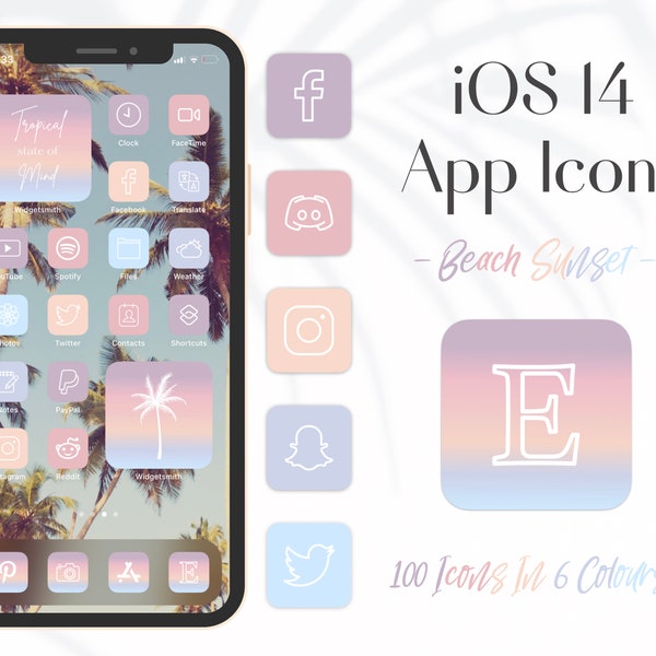 App Icons Sunset - Etsy