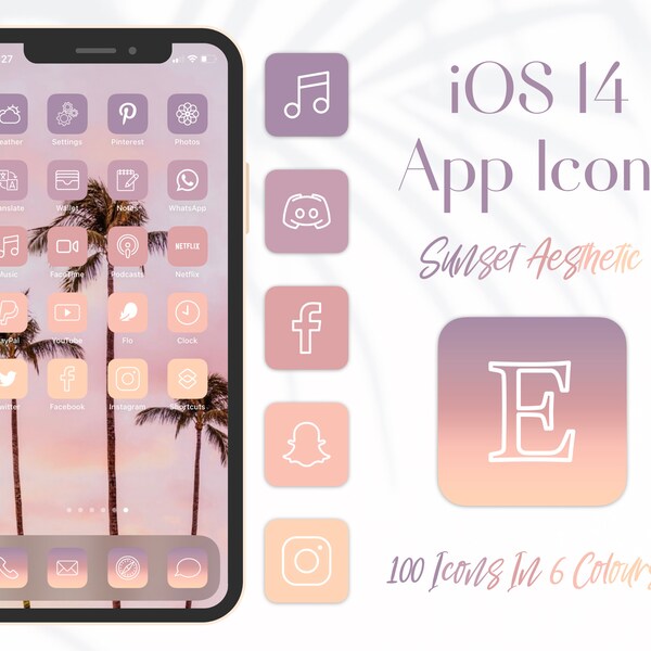 App Icons Sunset - Etsy