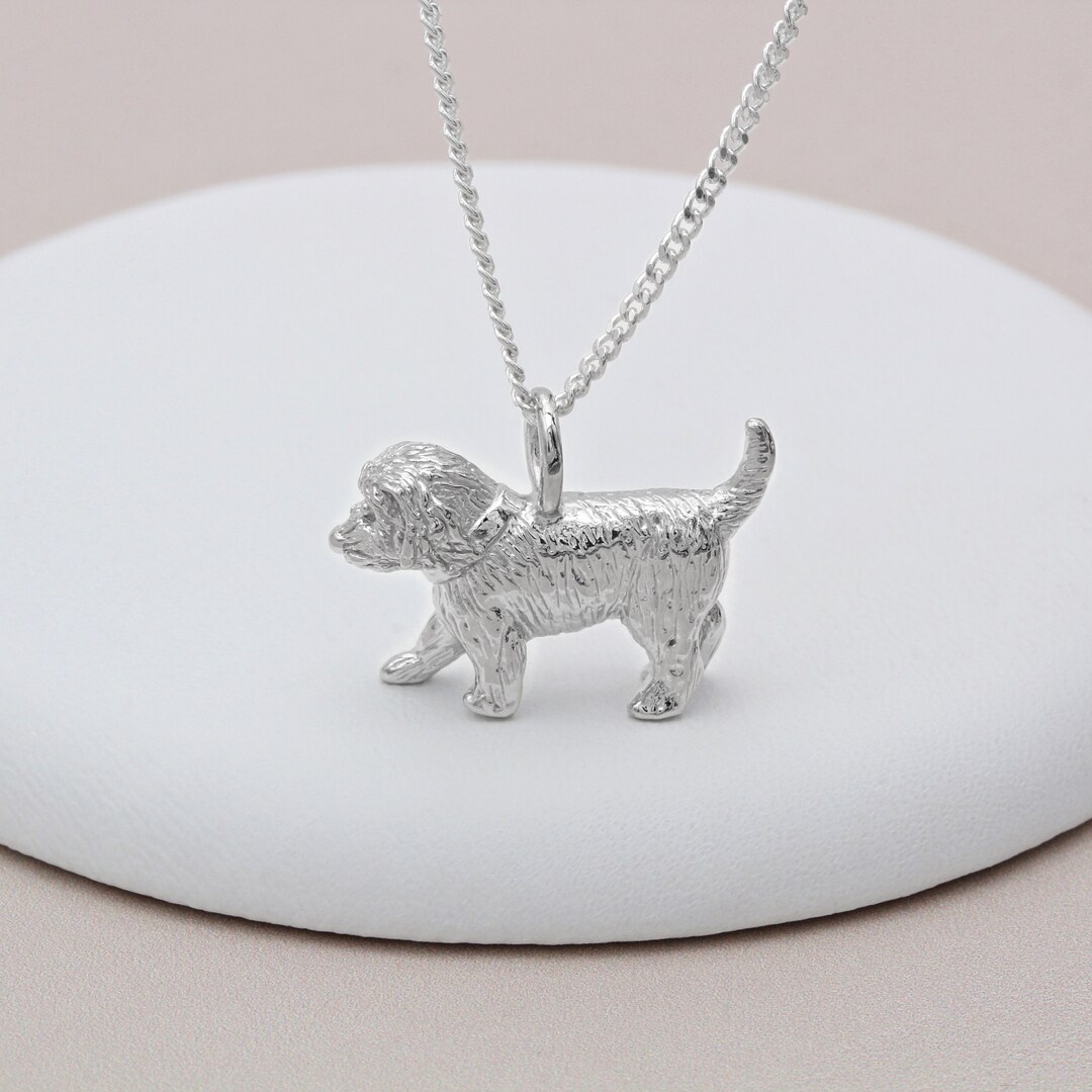 Solid Sterling Silver Cockapoo Necklace - Etsy