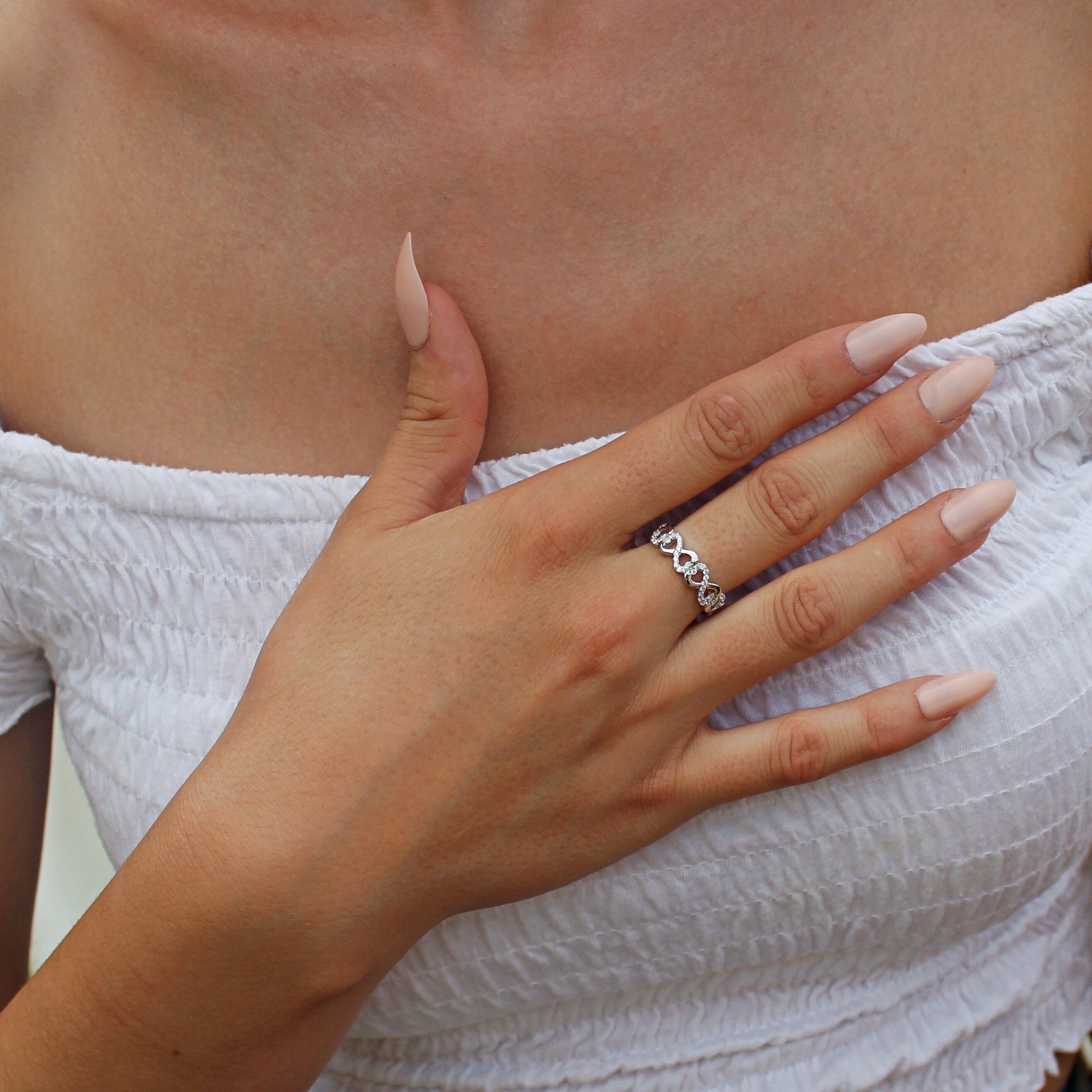 Pandora simple infinity band ring store