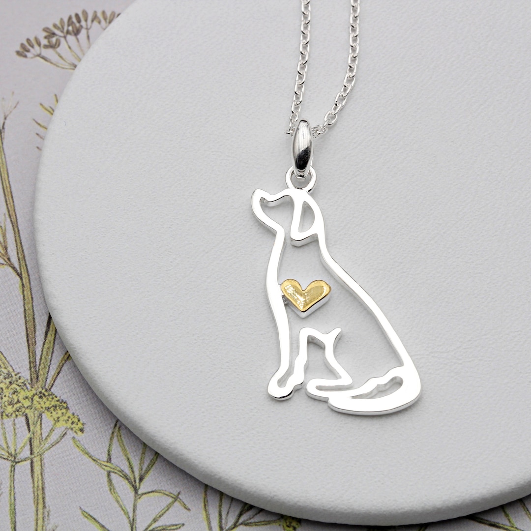 Sterling Silver and 18ct Gold Vermeil Labrador Dog Necklace - Etsy