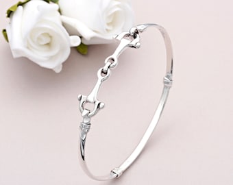 Personalized Snaffle Bit Horse Ring - Sterling Silver 925/brass, Custom Engraving, Unique ...