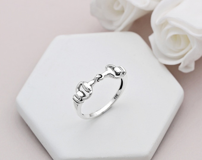 Personalized Snaffle Bit Horse Ring - Sterling Silver 925/brass, Custom ...