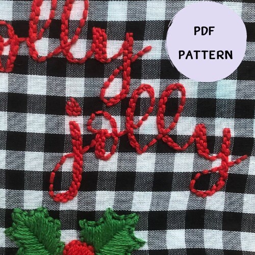 PDF Hand Embroidery Pattern: Holly Jolly Hoop - Etsy