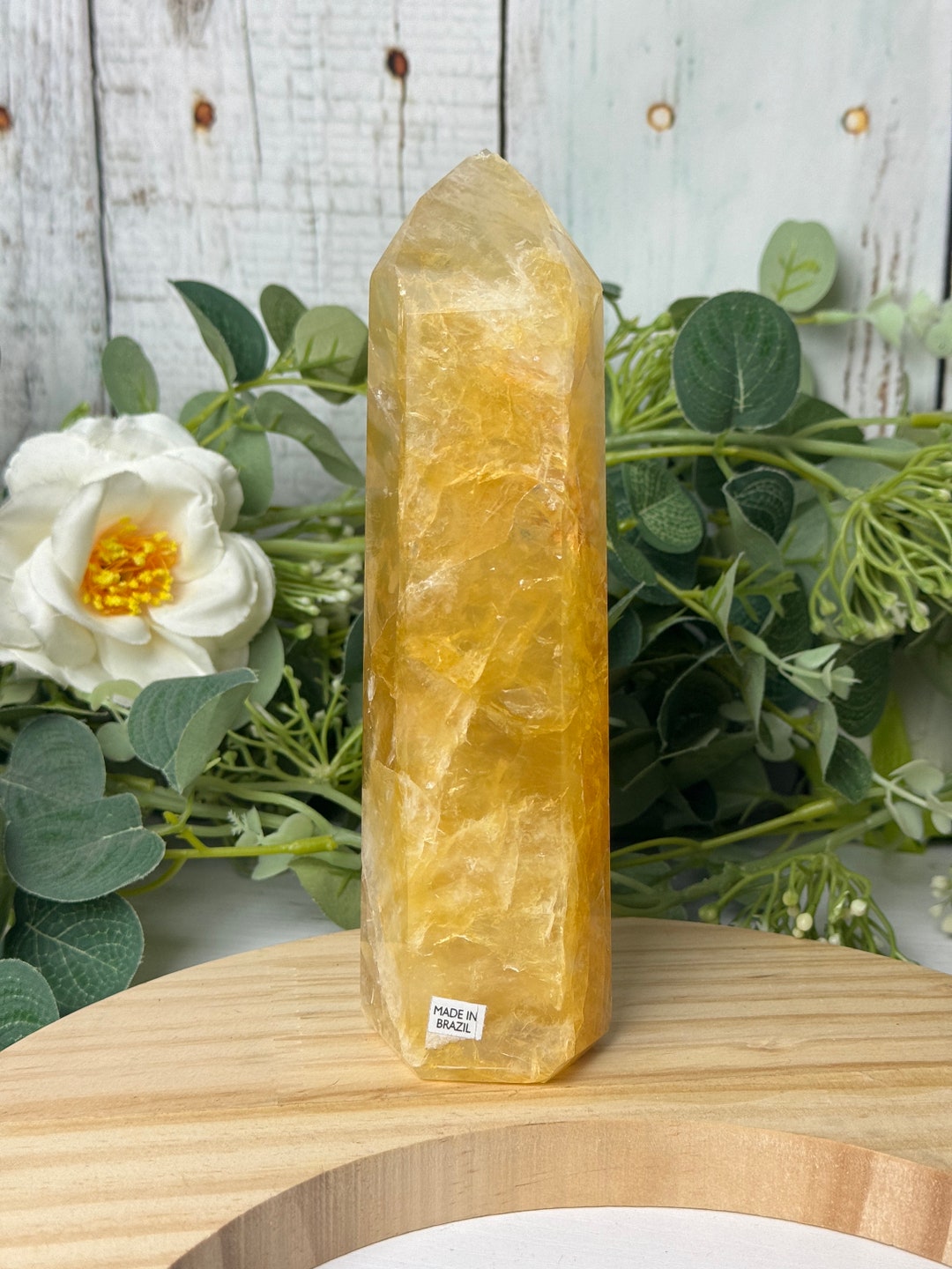 Golden Healer Crystal Tower Decor Chakras Reiki - Etsy