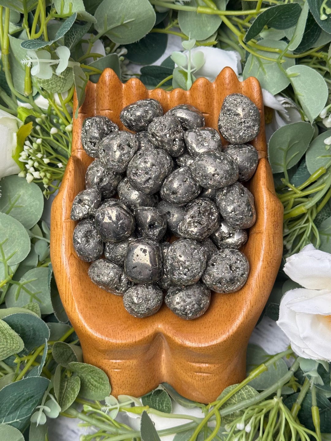 Pyrite Tumbled Stones | Crystal Tumbles | Druzy Pyrite | Solar Plexus ...