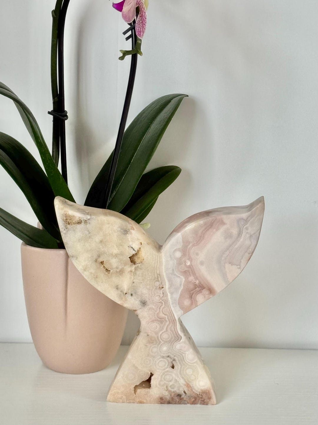Pink Amethyst Mermaid Tail Carving: Heart Chakra Crystal - Etsy