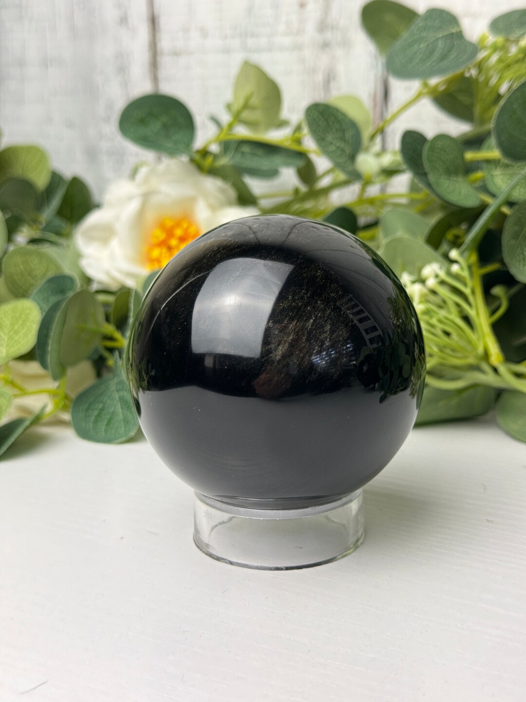 Gold Sheen Obsidian Sphere Crystals and Stones - Etsy