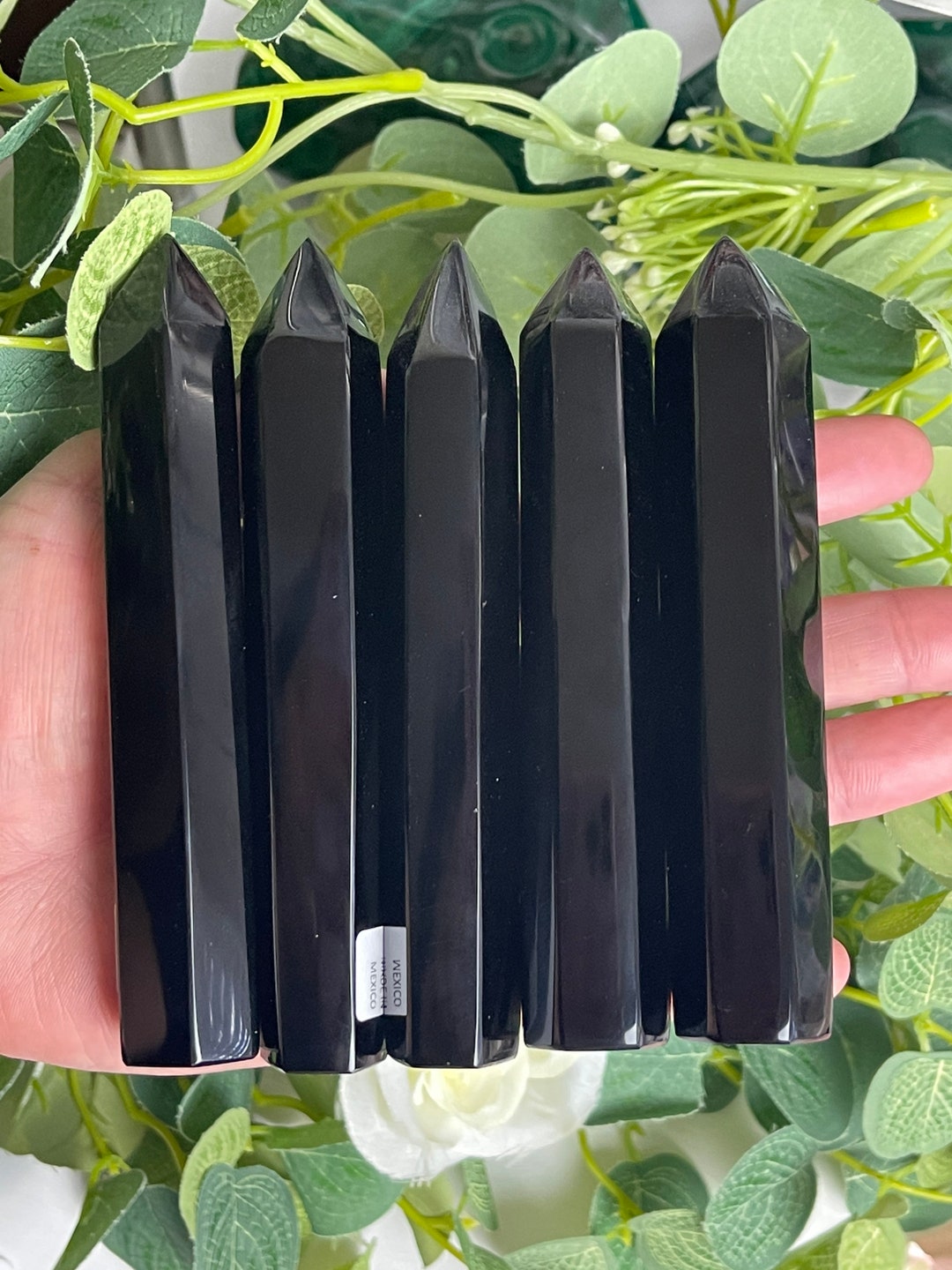 Polished Black Obsidian Tower: Protection Crystal (4.5-4.7") - Etsy