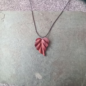 Beautifully Handmade Leaf Shaped Pendant Made From Recycled Wood Hung ...