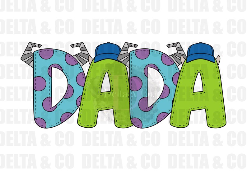 Camiseta DADA Monsters Inc. Diseño PNG de cumpleaños - Etsy España