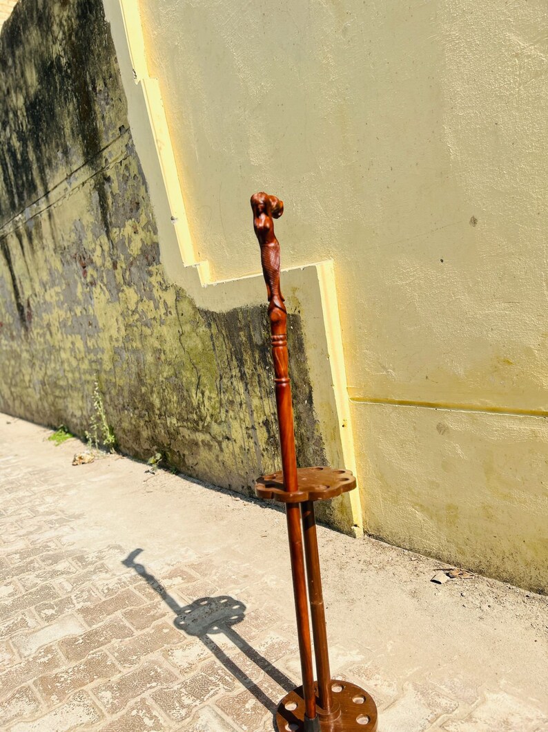 Crying Mermaid Siren Girl Wooden Walking Stick Cane Fantasy Wood ...