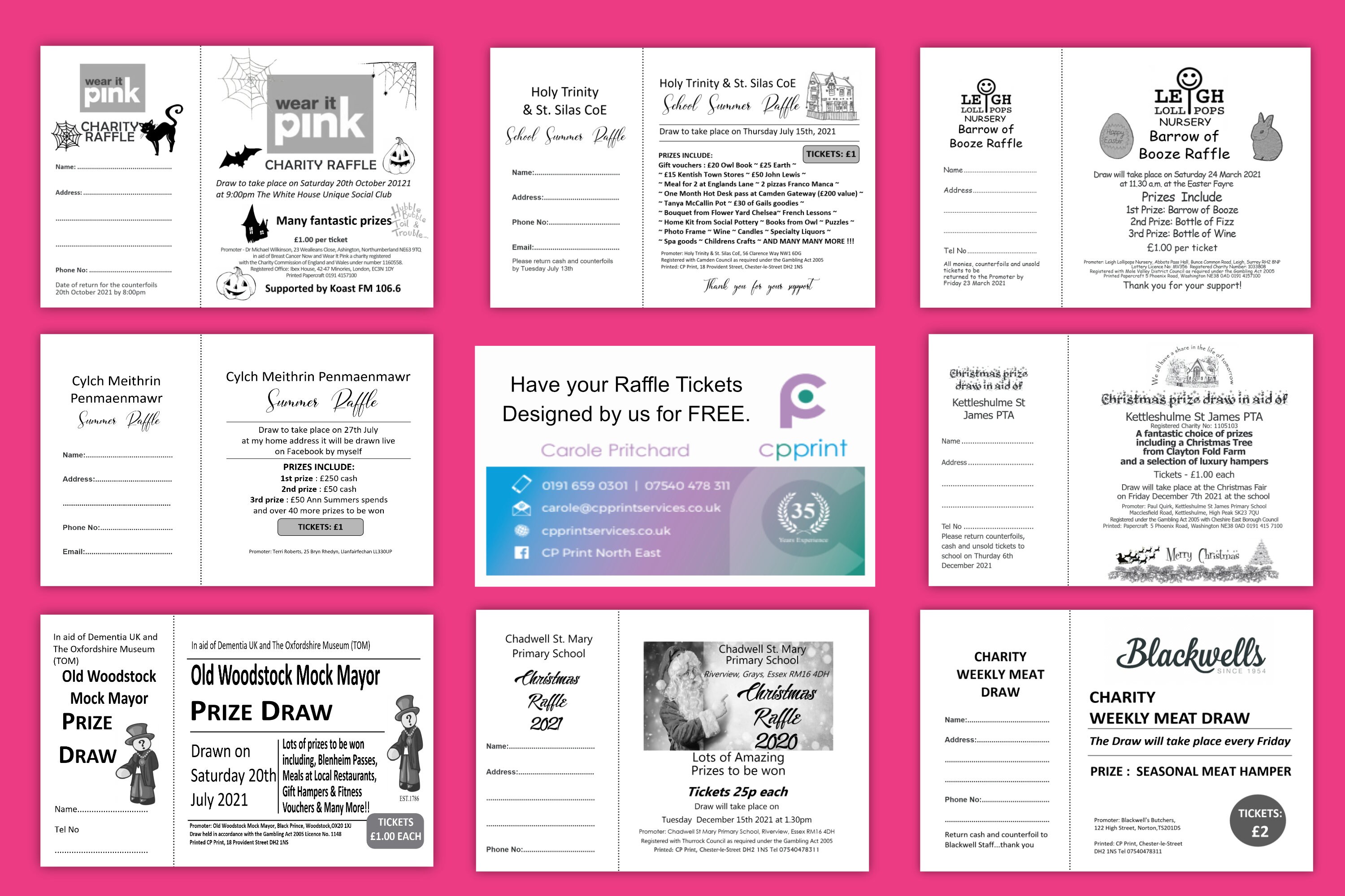 Raffle Tickets Numbered & Perforated Size 148.5 Mm X 105mm - Etsy UK