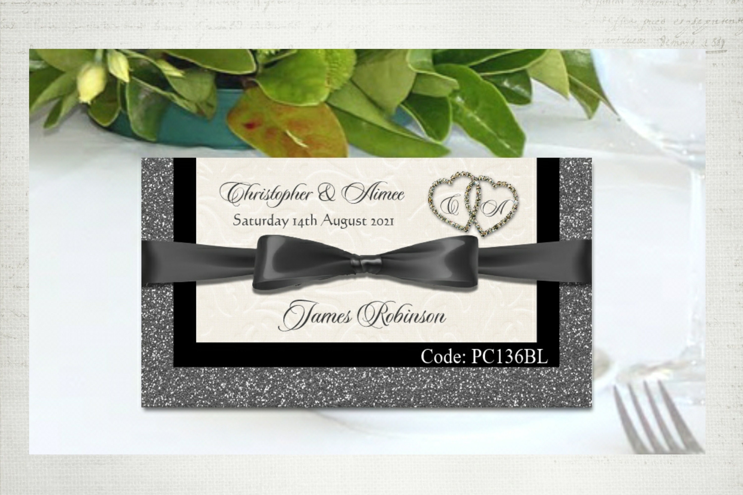 Personalised Folded Wedding Place Cards Wedding Stationery - Etsy