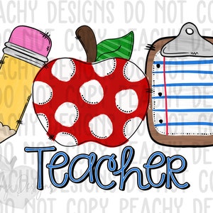 Teacher PNG Digital Download Sublimation Designs - Etsy