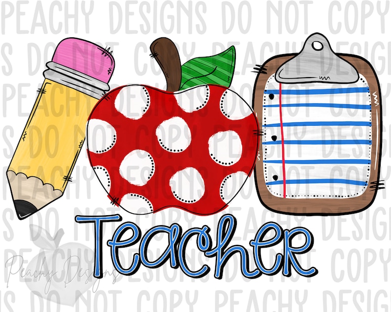 Teacher PNG Digital Download Sublimation Designs - Etsy