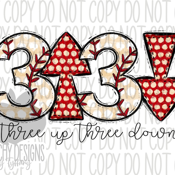 Baseball 3 up 3 Down - Etsy