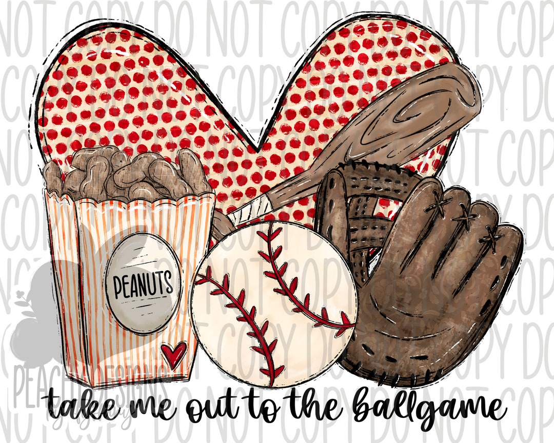 Take Me Out to the Ballgame Png, Baseball Clipart, Baseball Sublimation ...