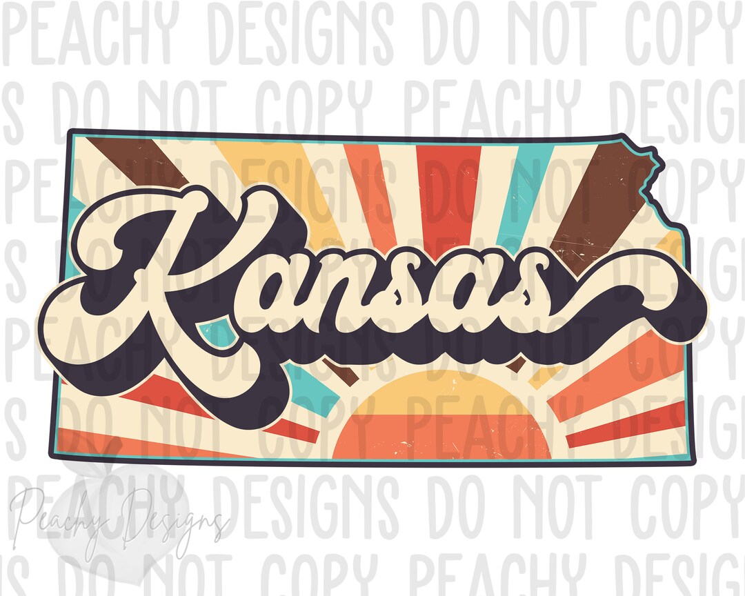 Retro Kansas Png, Kansas State Png, KS Clipart, Sublimation Designs ...