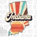 Retro Indiana Png Indiana State Png Indiana Clipart - Etsy