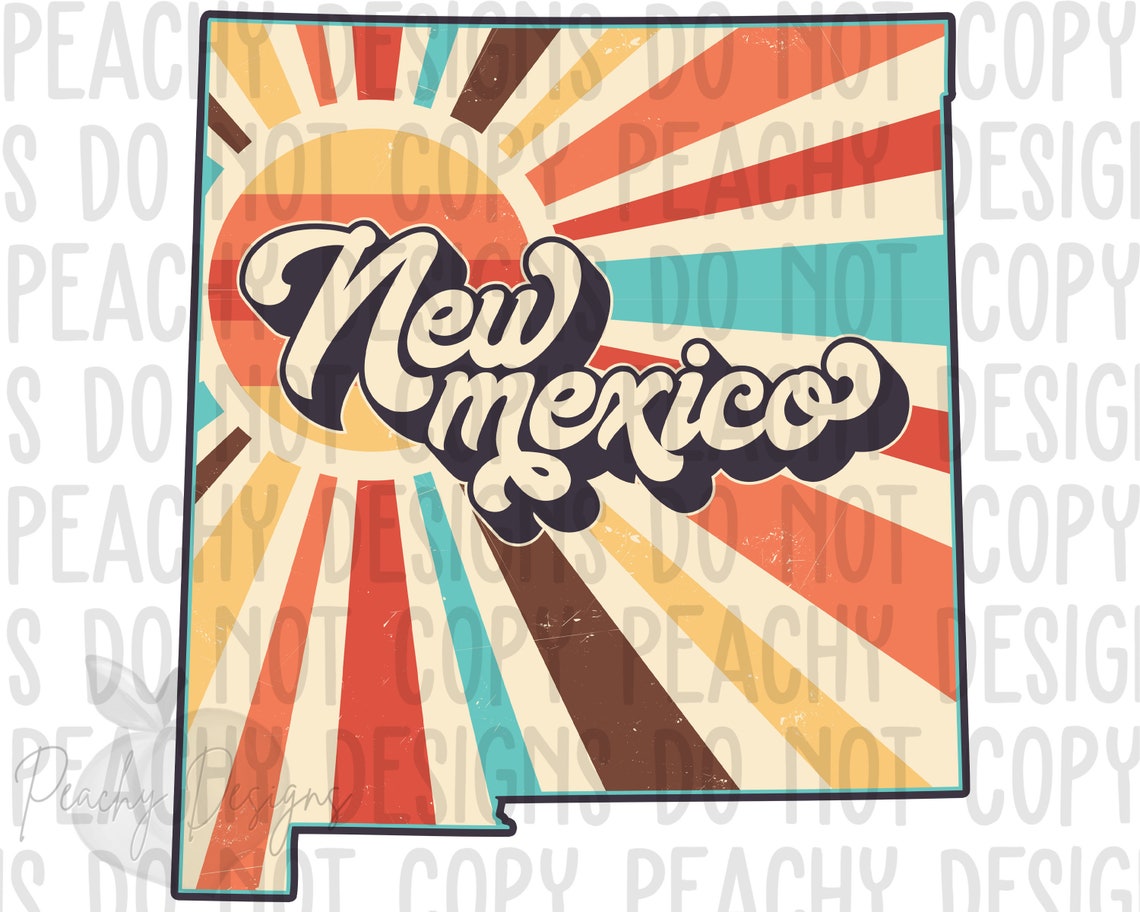 Retro New Mexico Png, New Mexico State Png, New Mexico Clipart ...