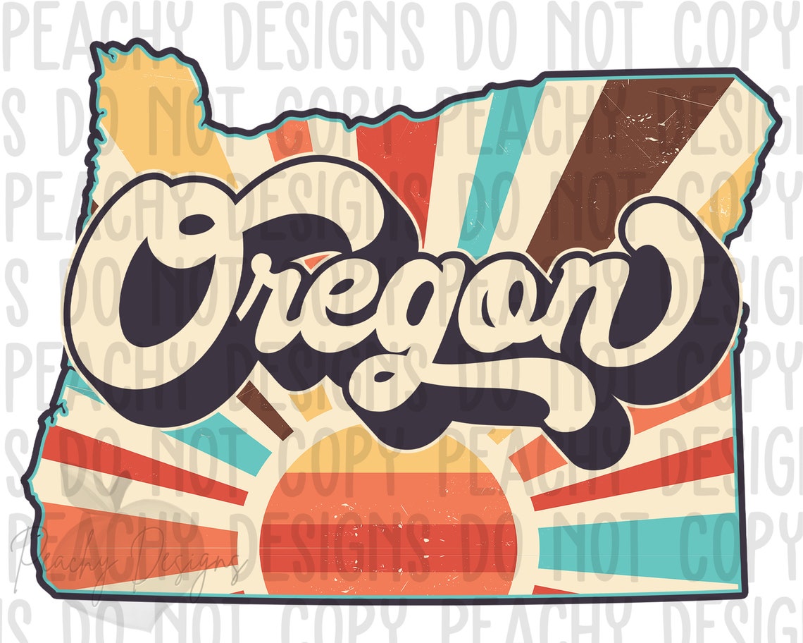 Retro Oregon Png Oregon State OR Clipart Sublimation - Etsy