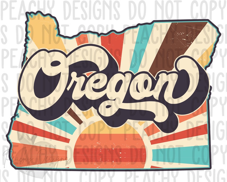 Retro Oregon Png, Oregon State, OR Clipart, Sublimation Designs, Oregon ...