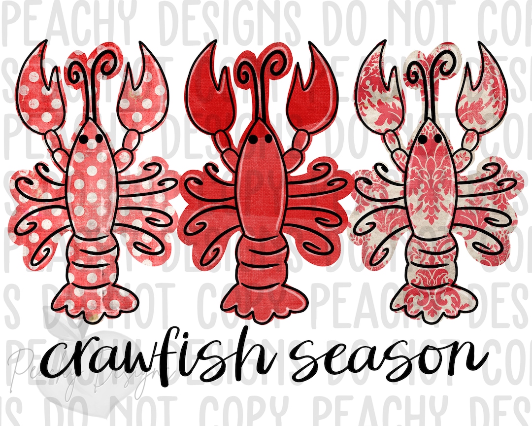 Crawfish Season Png, Crawfish Png, Crawfish Clipart, Sublimation ...