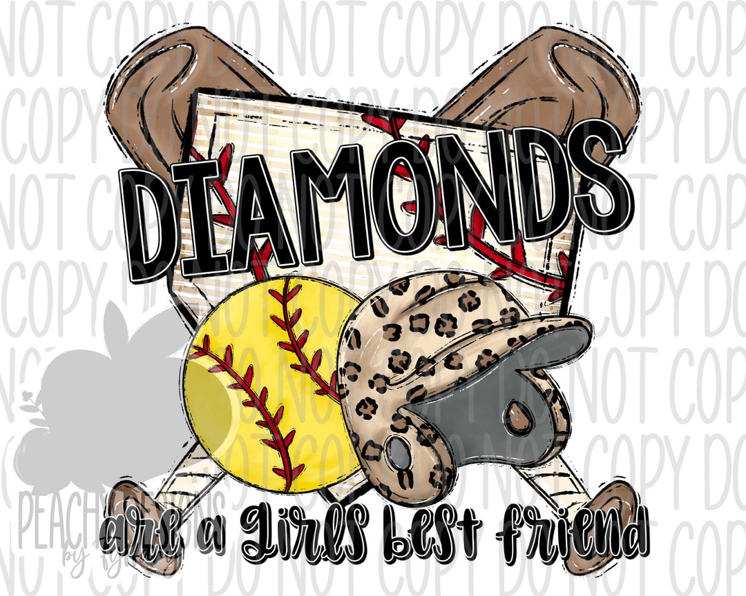 Diamonds Are a Girls Best Friend Png, Softball Clipart, Softball ...