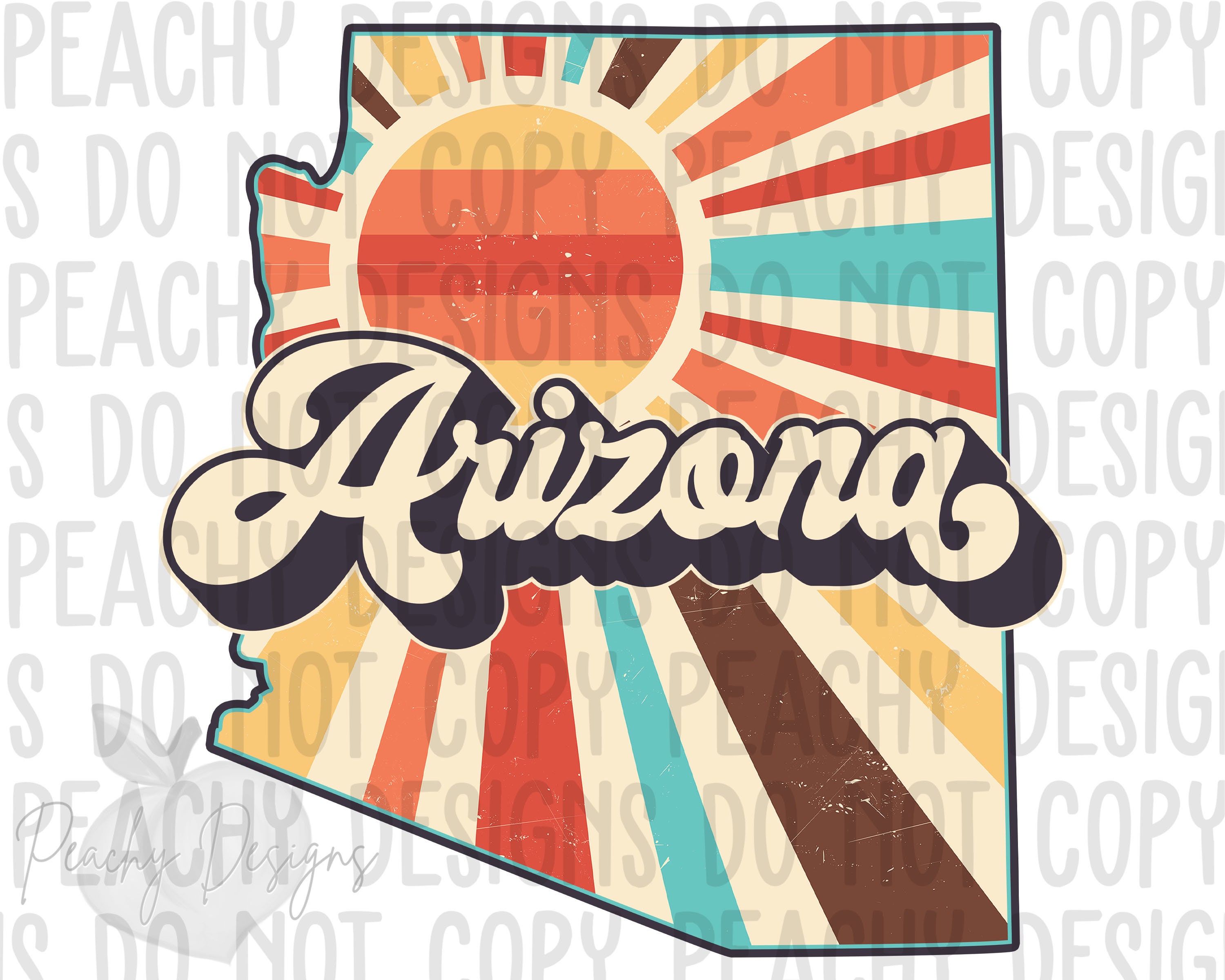 Retro Arizona Png, Arizona State png, Arizona Clipart ...