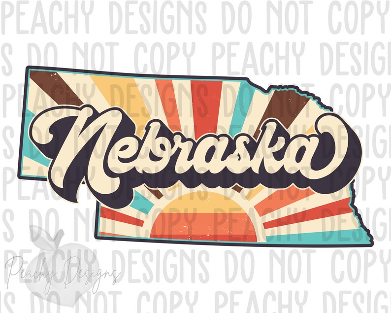 Retro Nebraska Png, Nebraska State Png, Nebraska Clipart, Sublimation ...
