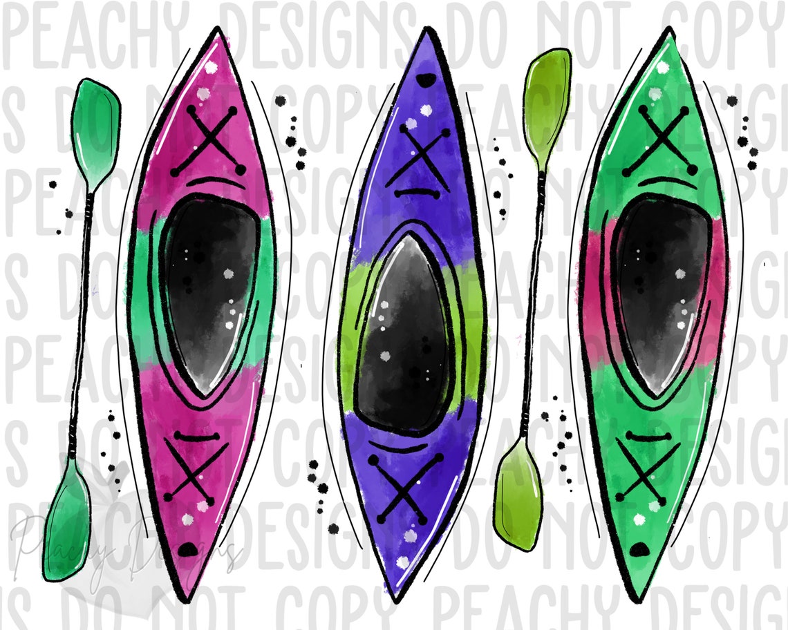 Kayak Life Png Sublimation Designs DTG Kayak Clipart DTG - Etsy