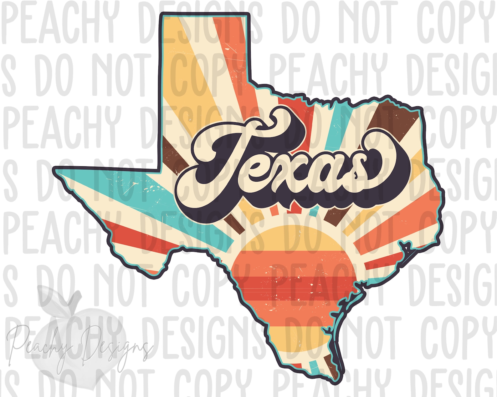 Retro Texas Png Texas State Png Texas Clipart Sublimation - Etsy