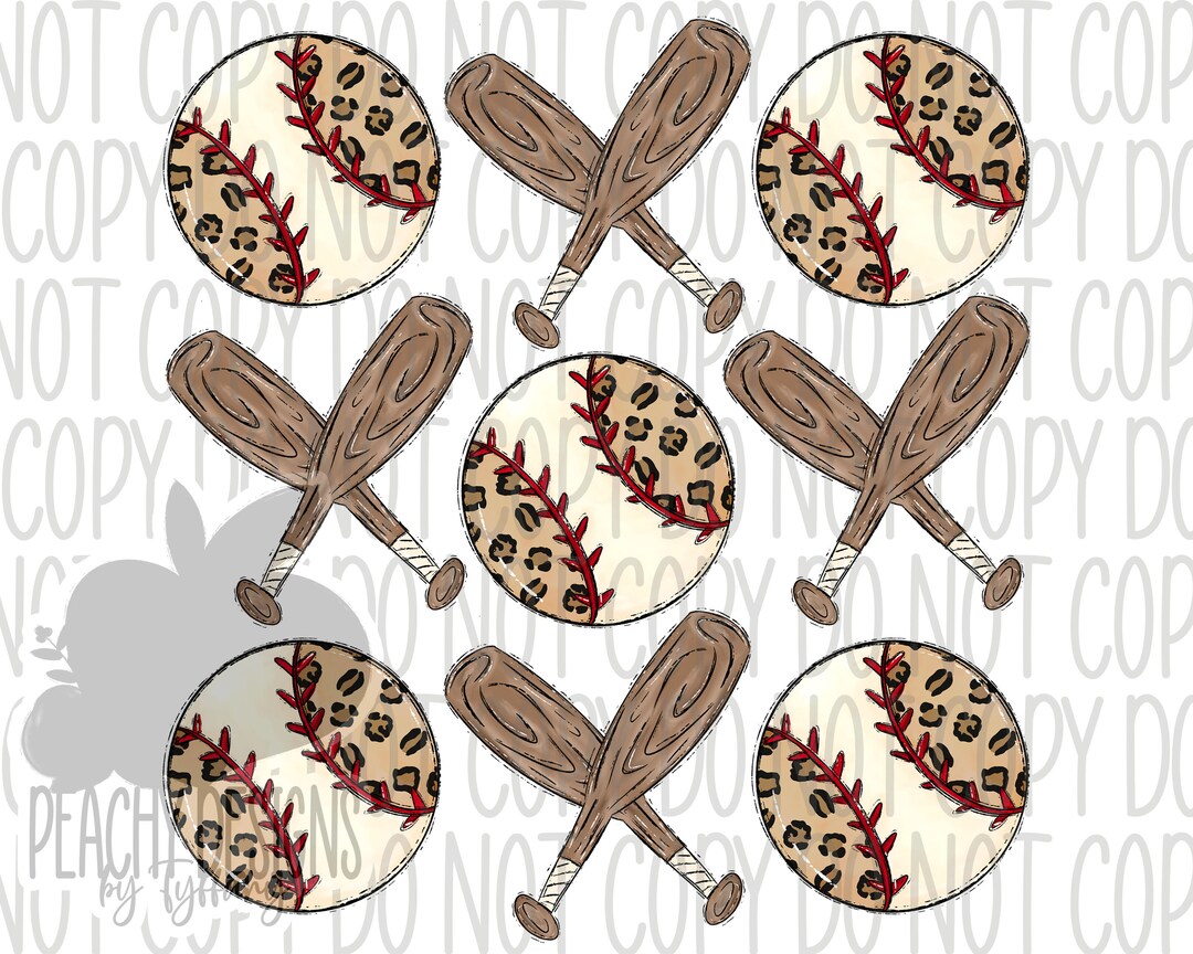 Leopard Baseballs and Bats Png, Baseball Clipart, Baseball Sublimation ...